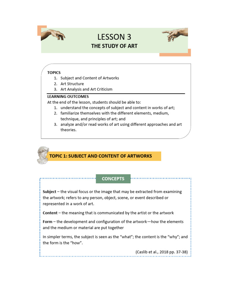 Art Appreciation Lesson 3 Module | PDF