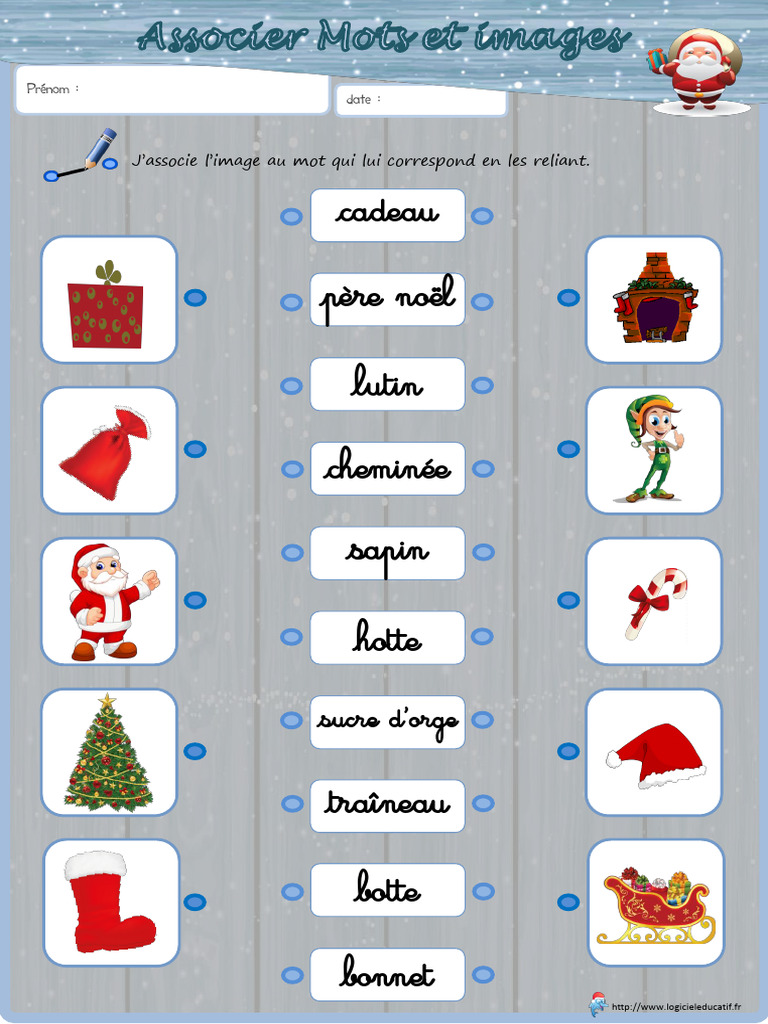 Associer Mots Images Noel Relie | PDF