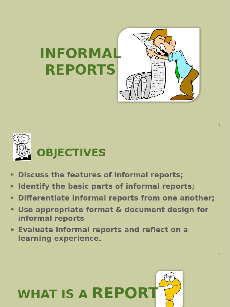 EL118 Informal Reports | PDF