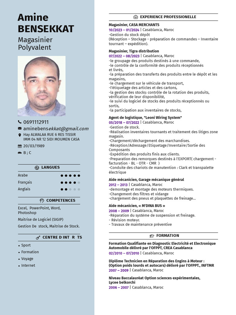 Bensekkat CV P | PDF