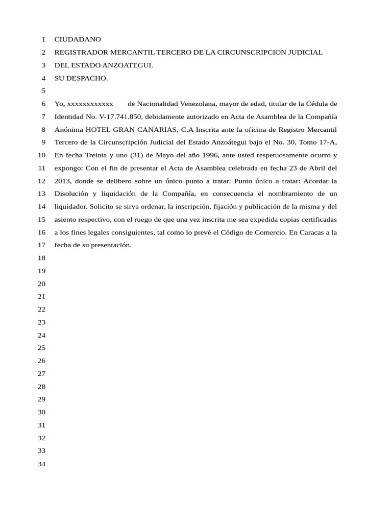 Disolución y Liquidación de Hotel Gran Canarias | PDF | Gobierno
