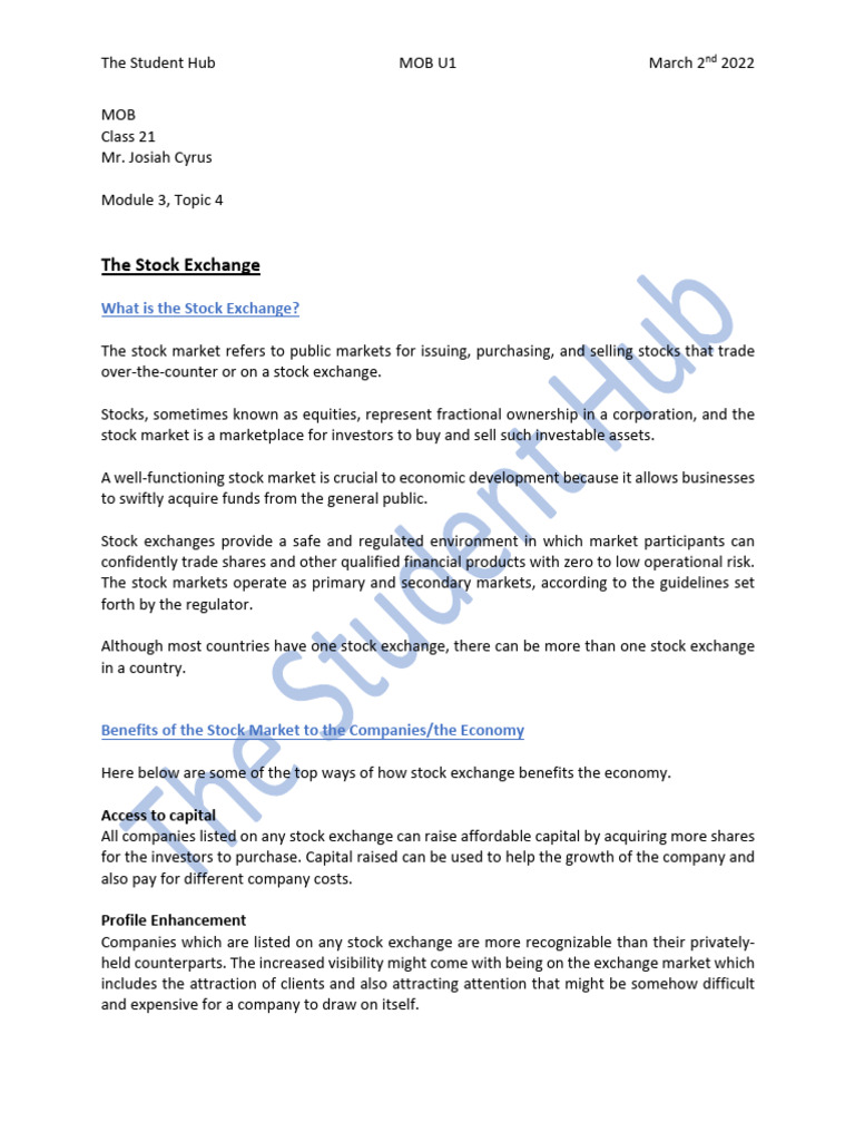 MOB 2022 Class 21 Notes | PDF