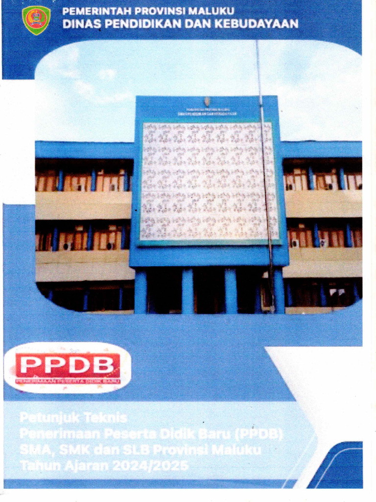 Juknis PPDB Sma, SMK Dan SLB Provinsi Maluku Tahun 2024-2025 | PDF