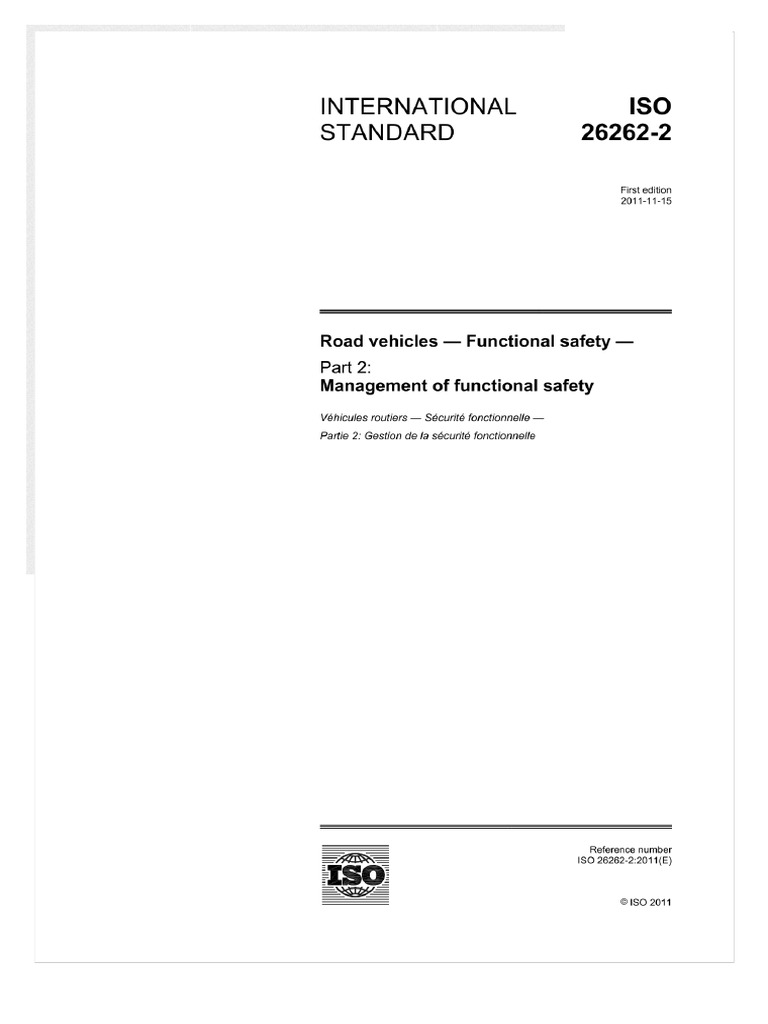ISO 26262-2 Management of Functional Safety | PDF