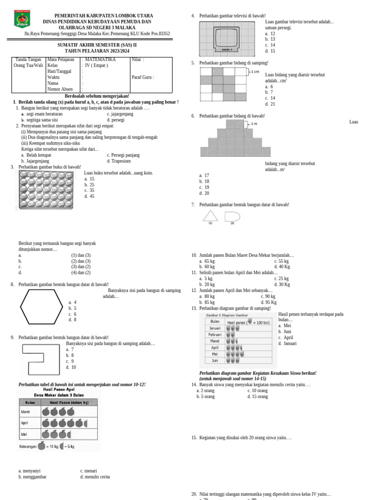 SAS 2 MTK Kls 4 | PDF