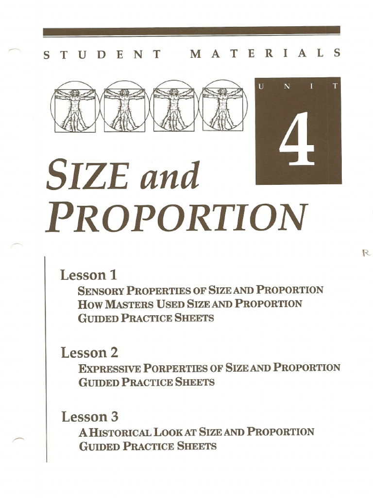 Drawing Insights Size and Proportion 1 | PDF