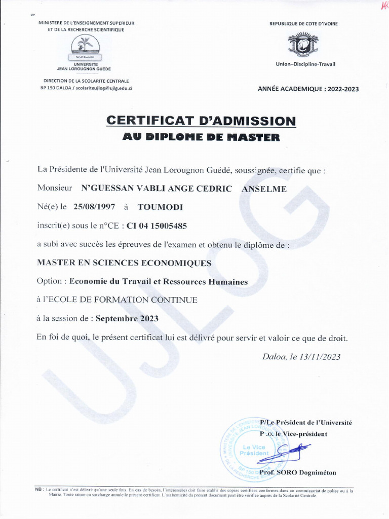 Scan Diplome Master | PDF