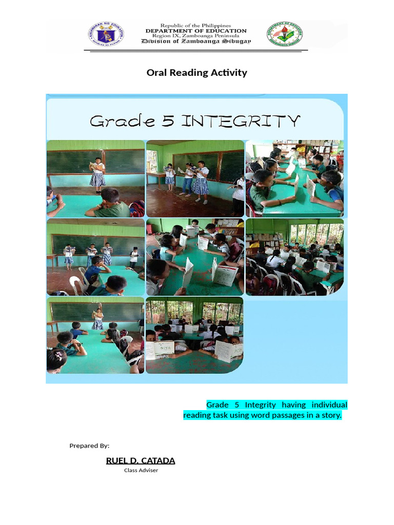 Oral Reading Activity | PDF