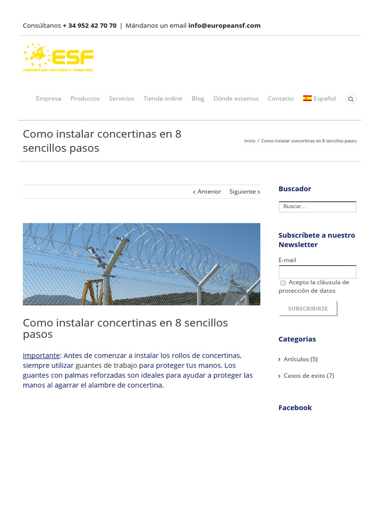 Como Instalar Concertinas en 8 Sencillos Pasos - European Security ...