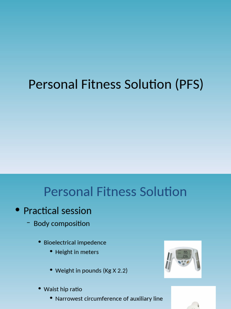 4 Personal Fitness Solution (PFS) | PDF | Body Mass Index | Obesity