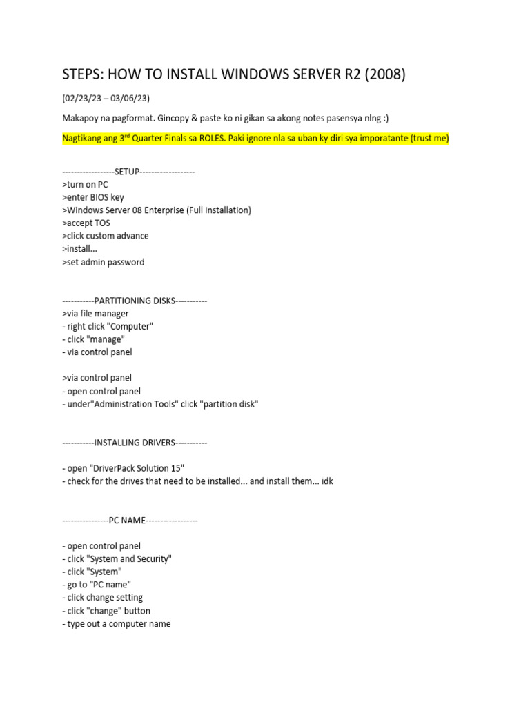 TLE Windows Server | PDF