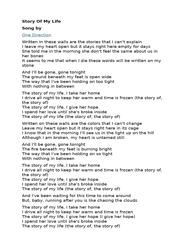 Story of My Life | PDF