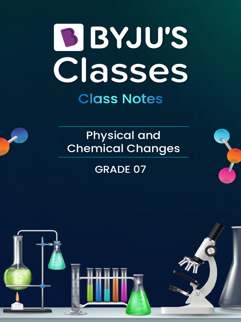 Physical and Chemical Changes - Notes | PDF