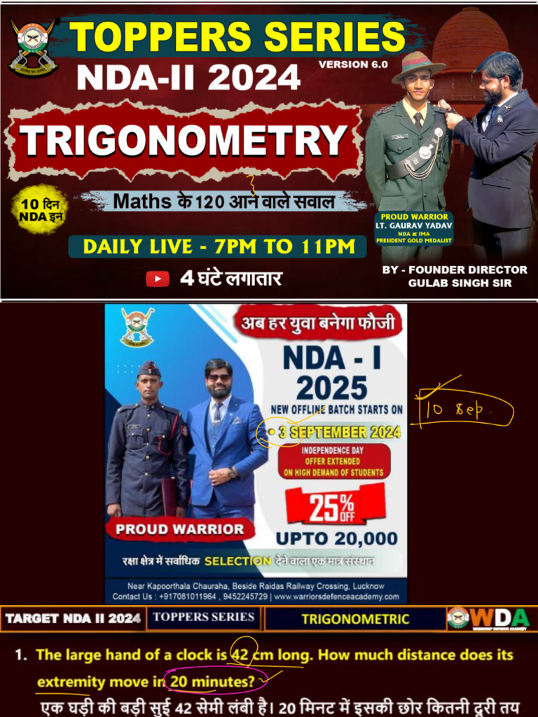 Trigonometry Class 23 August | PDF