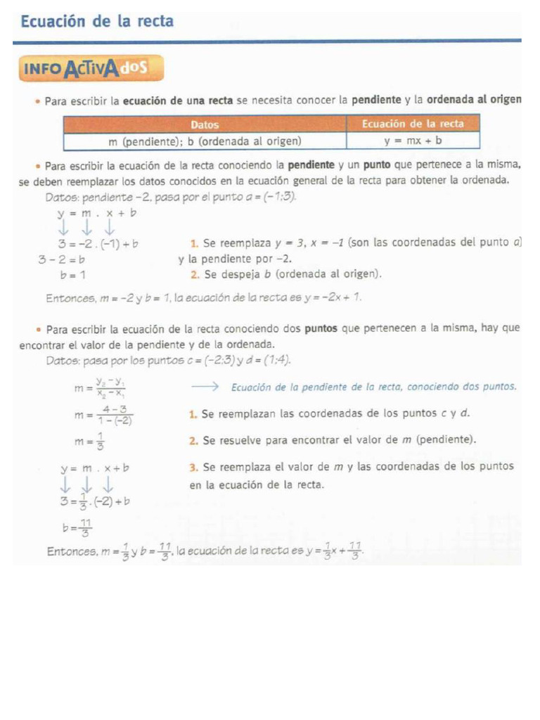 Clase 2 - Ecuación de La Recta | PDF