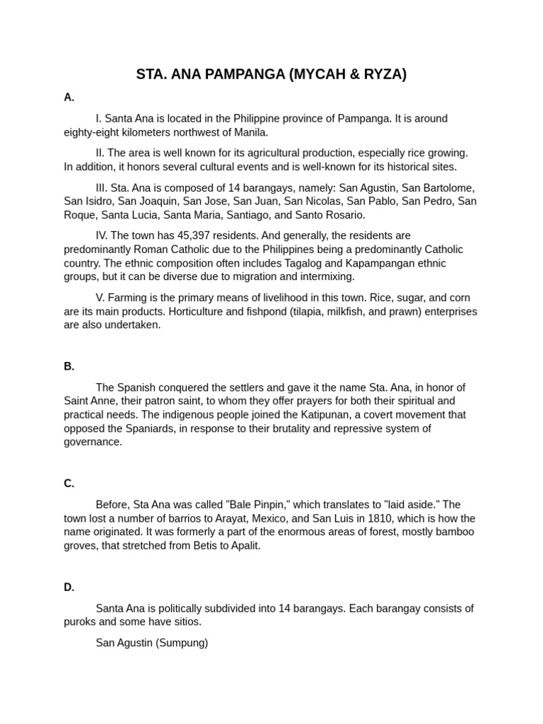 Sta. Ana Pamp. | PDF