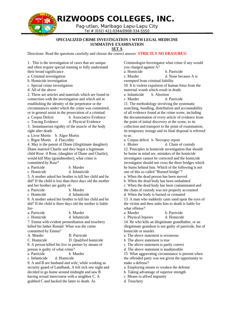 Cdi 2 - Summative Set A | PDF