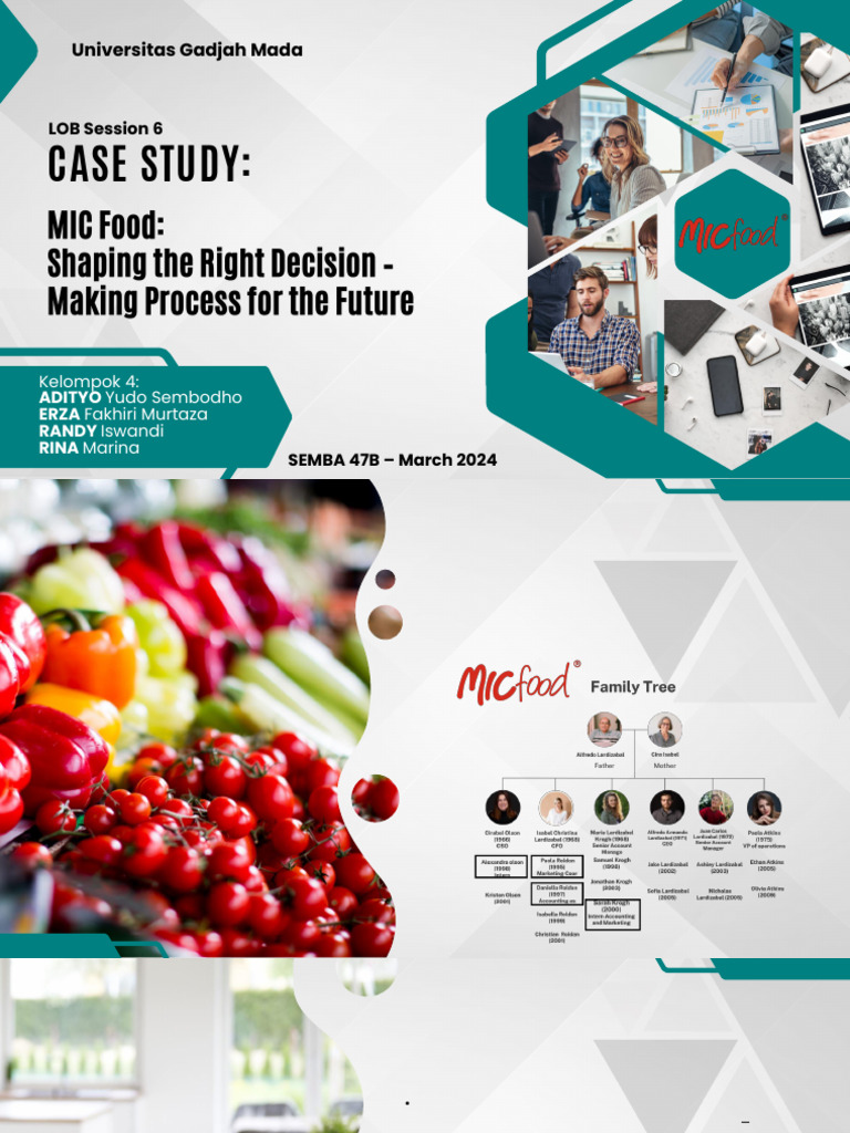 MIC Food: Shaping the Right Decision – Making Process for the Future | PDF
