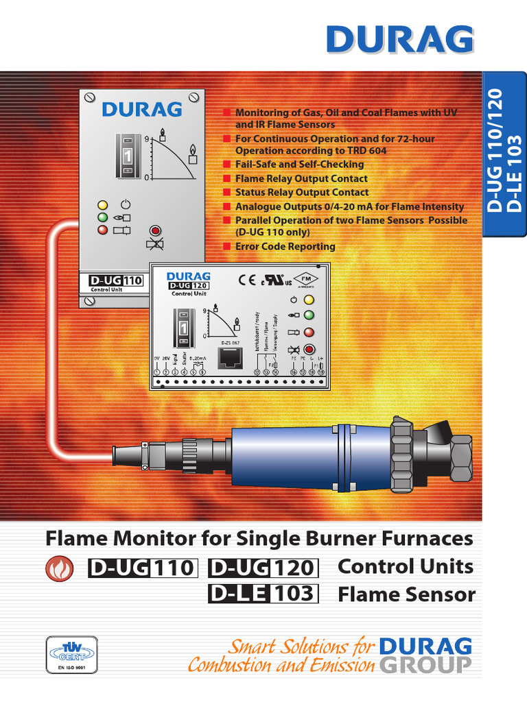 FLAME SCANER Durag - Dle103 - Uk | PDF | Alternating Current | Infrared