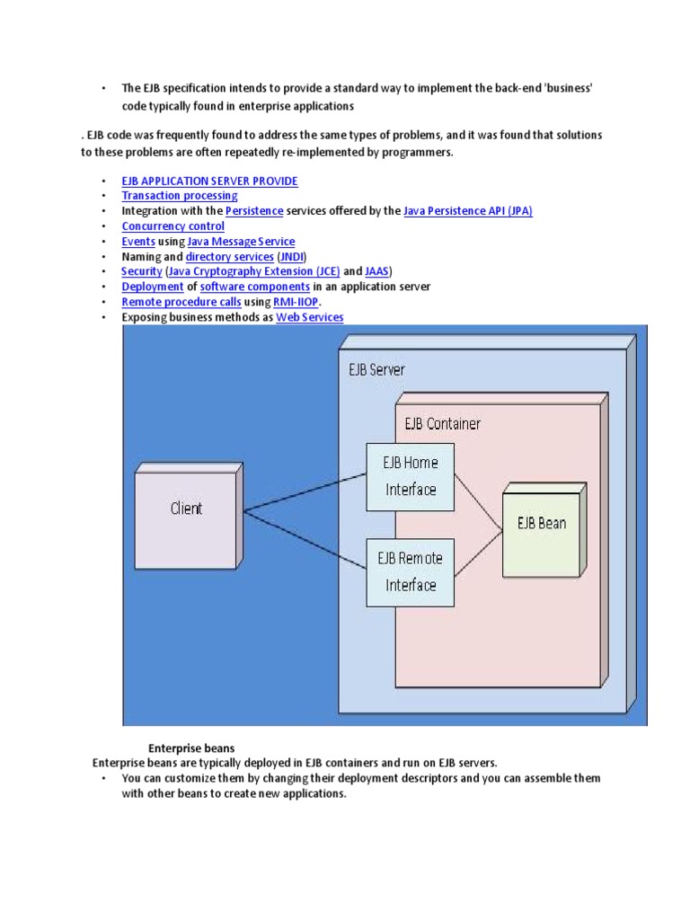 The EJB | PDF | Enterprise Java Beans | Information Technology Management