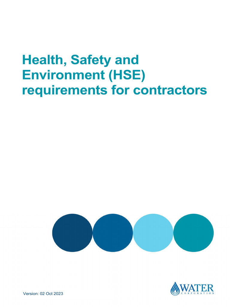 Contractor Health Safety Environment Handbook | PDF