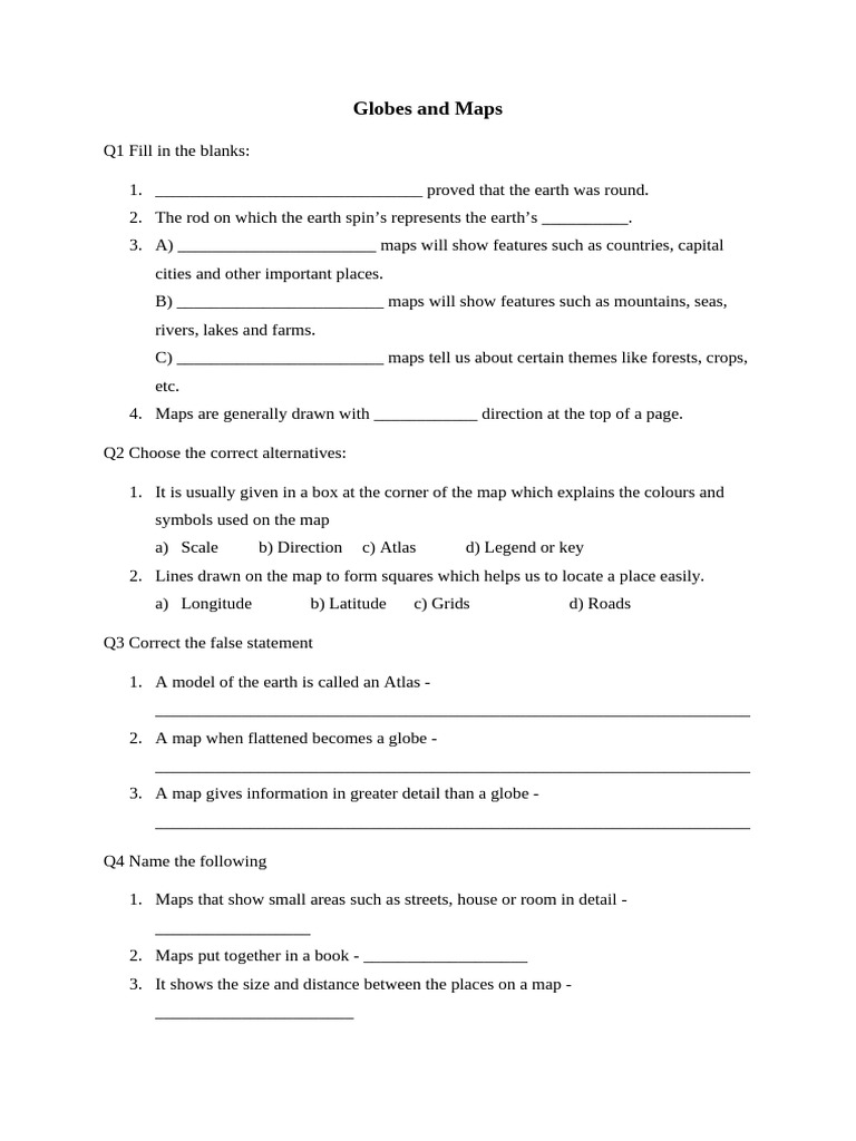 Geography - Globes and Maps | PDF