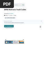 BMW Fault Code Lookup Guide | PDF