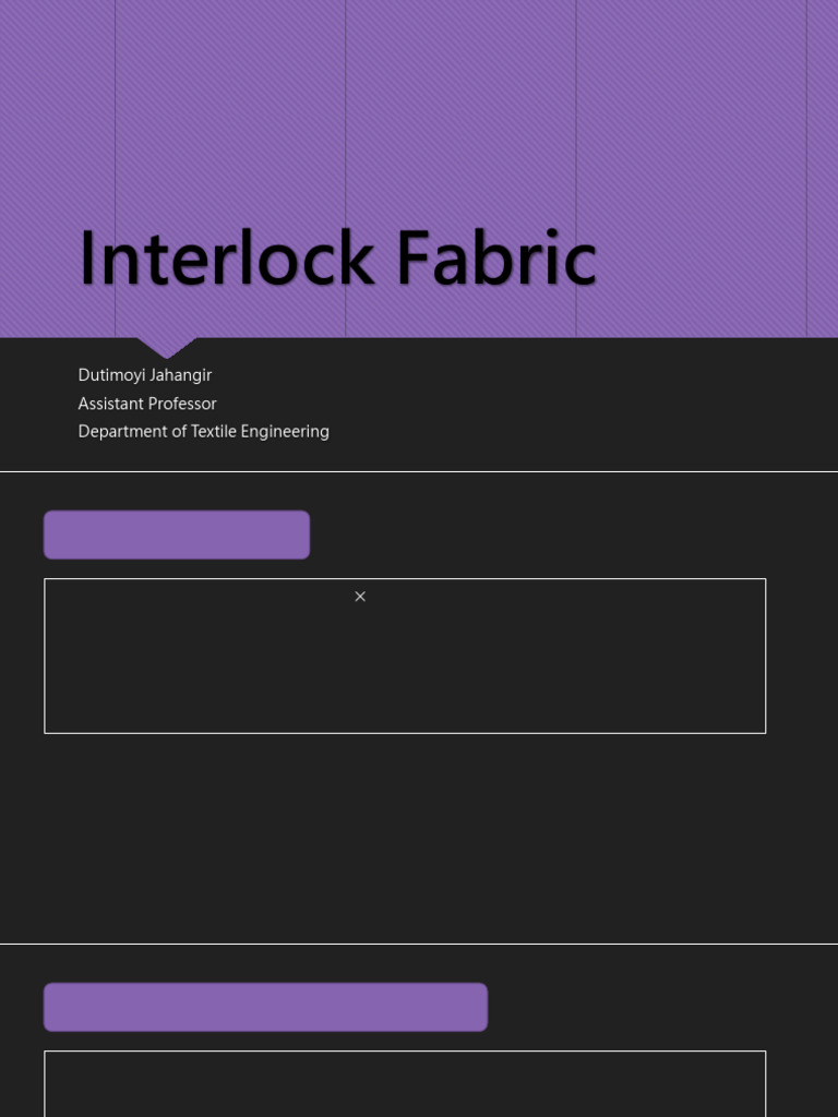 Interlock Fabric | PDF
