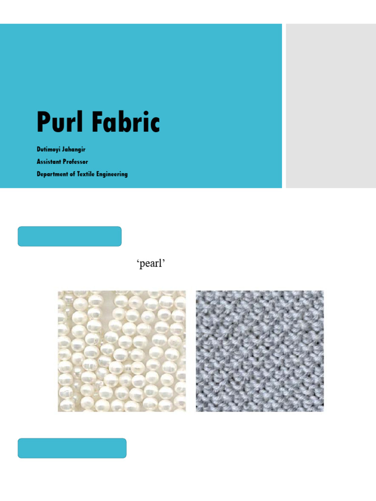 Purl Fabric | PDF