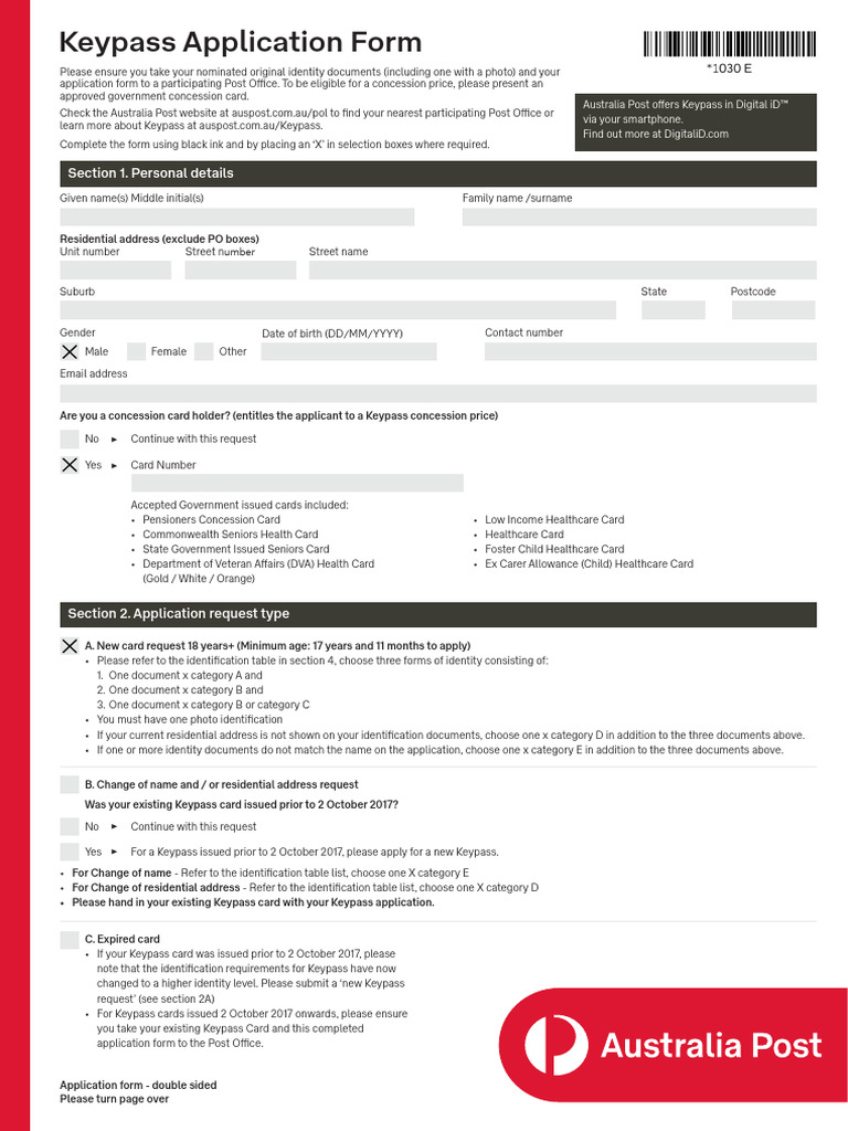 Keypass ID - Application Form | PDF