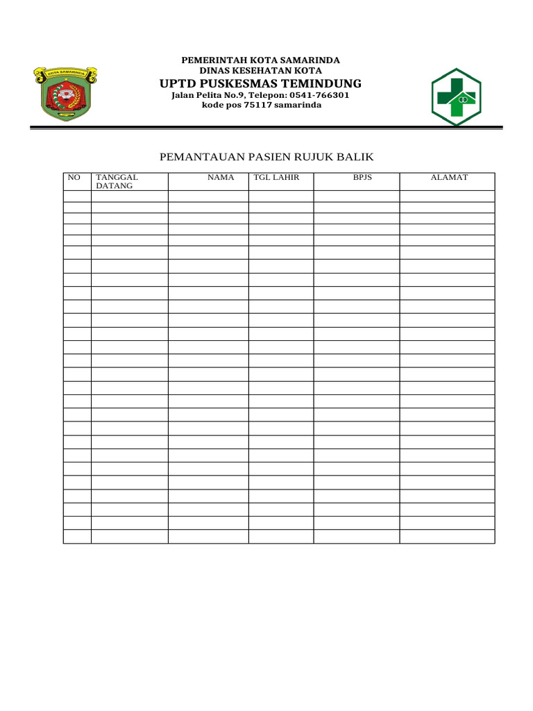 MONITORING PASIEN RUJUK BALIK | PDF