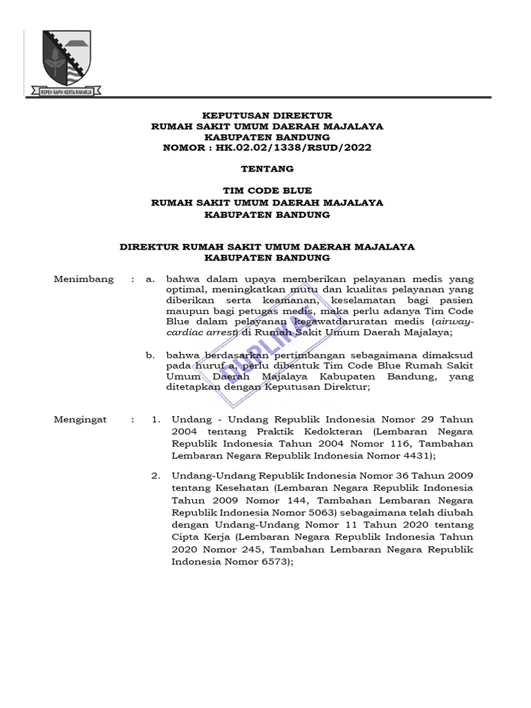 2022 SK Tim Code Blue REVISI SCAN | PDF