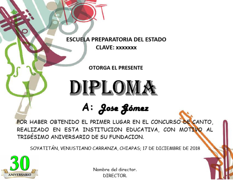 DIPLOMA DE CANTO | PDF