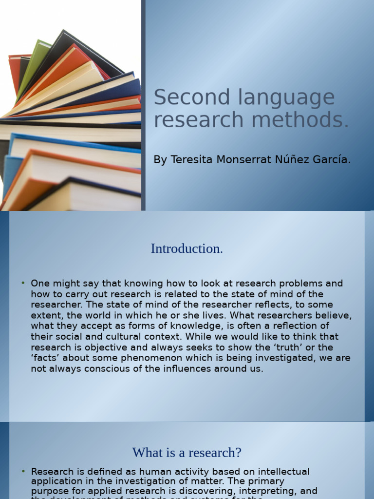 Second Language Research Methods Presentation. | PDF