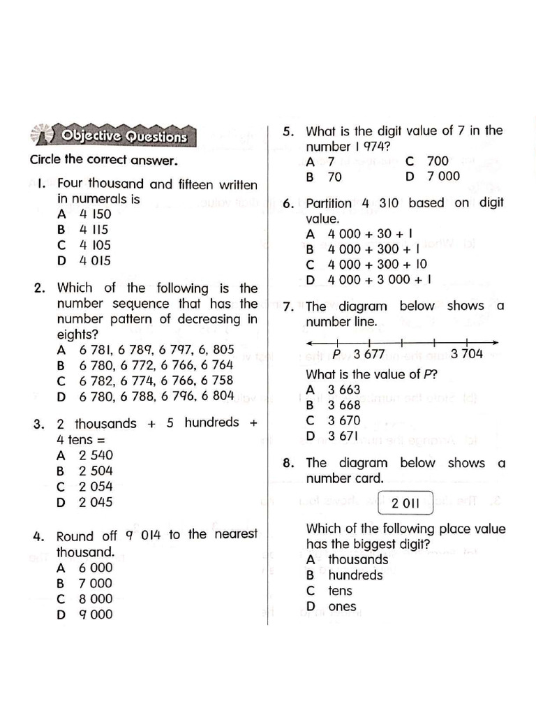 Y3 Mathematics Worksheets-1 | PDF