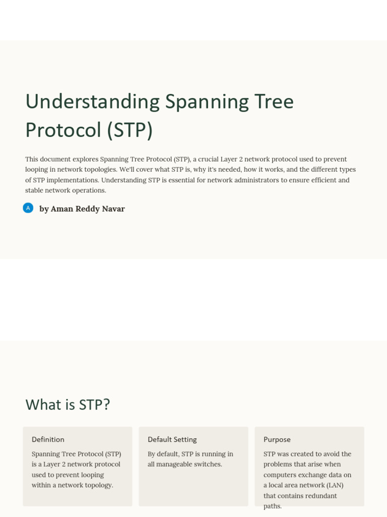 Understanding-STP (Spanning Tree Protocol) | PDF