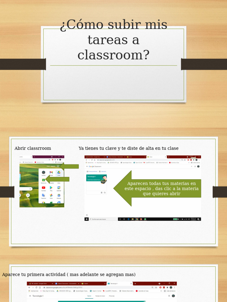 Cómo Subir Mis Tareas A Classroom | PDF