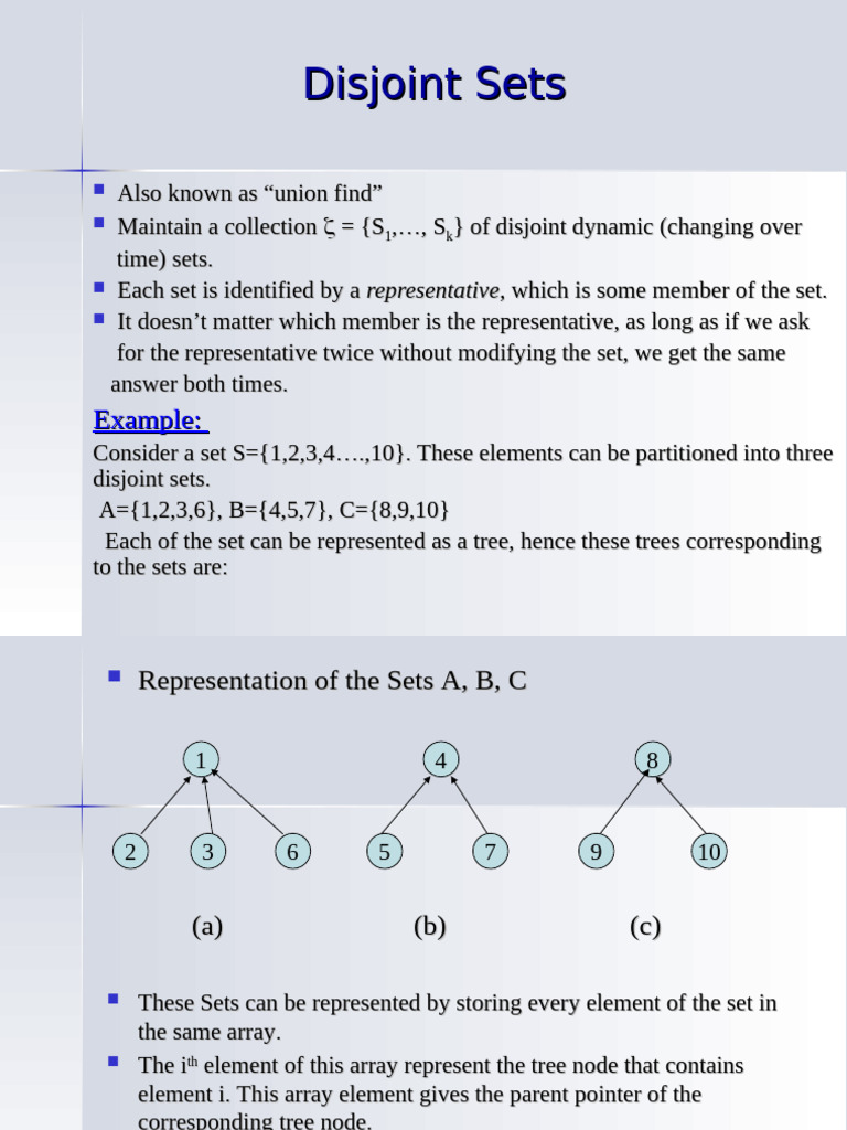 Disjoint Sets | PDF