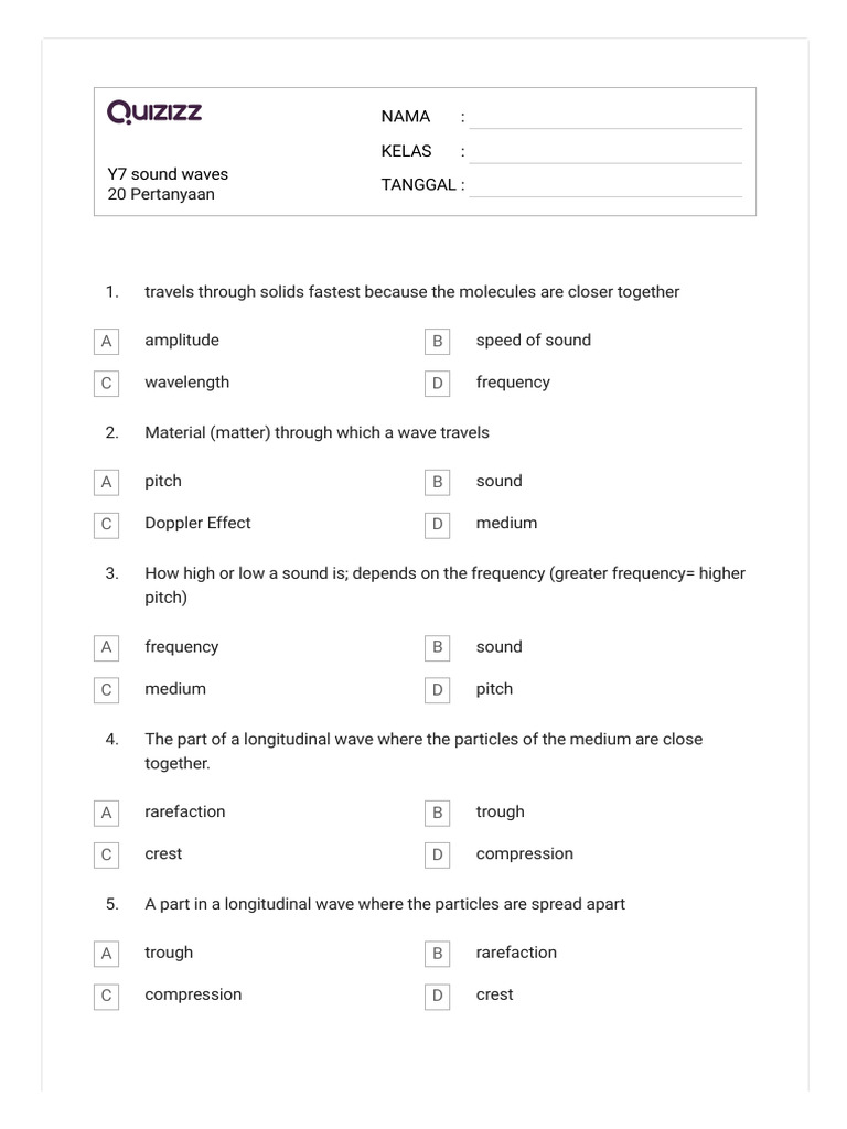 Y7 Sound Waves | PDF