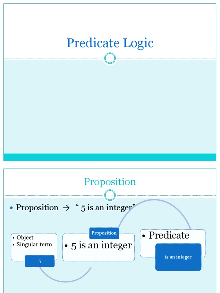 Predicate Logic | PDF | Proposition | Language Mechanics