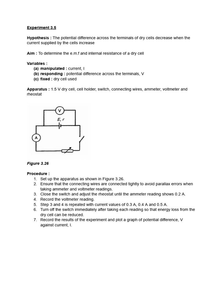 Physics Experiment 3.5 | PDF