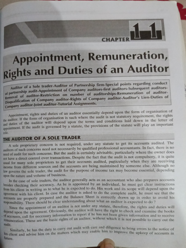 Appointment Rights of Auditor | PDF