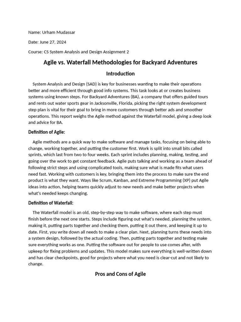 System Analysis and Design Assignment 2 SDC | PDF