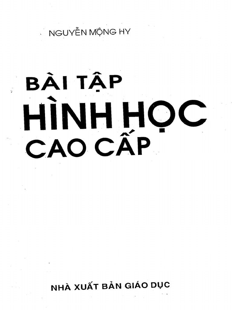 BT - Hinh Hoc Cao Cap | PDF