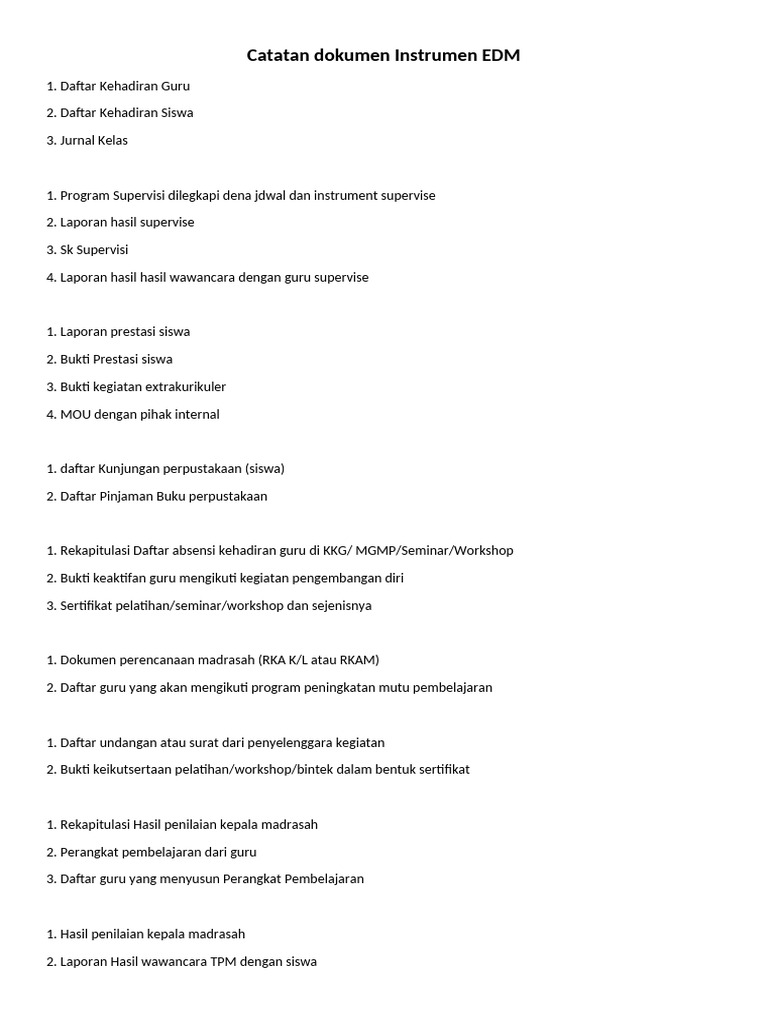 Catatan Instrumen EDM | PDF