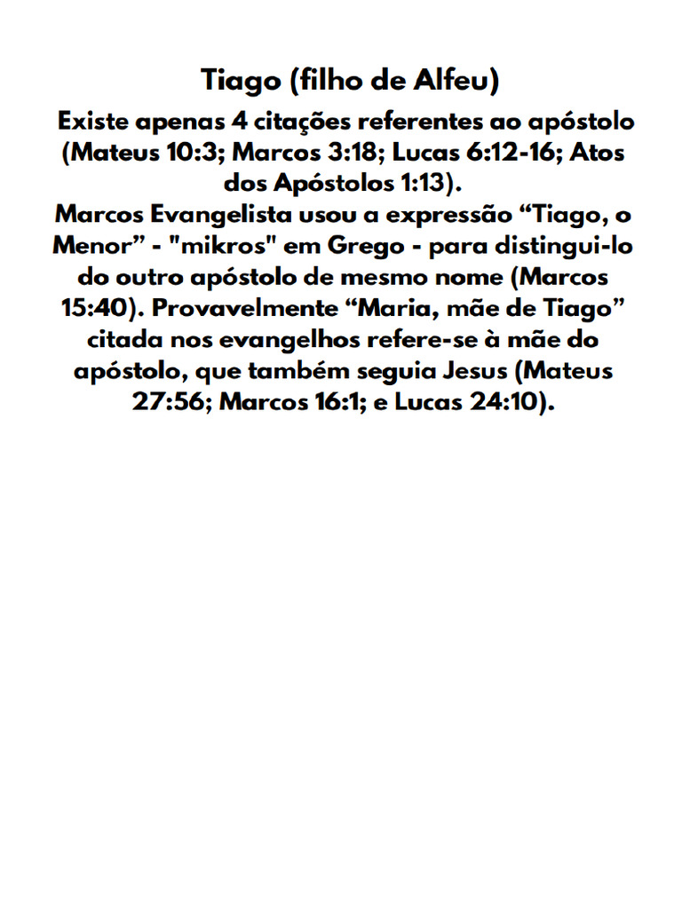Discípulo de Jesus Tiago | PDF