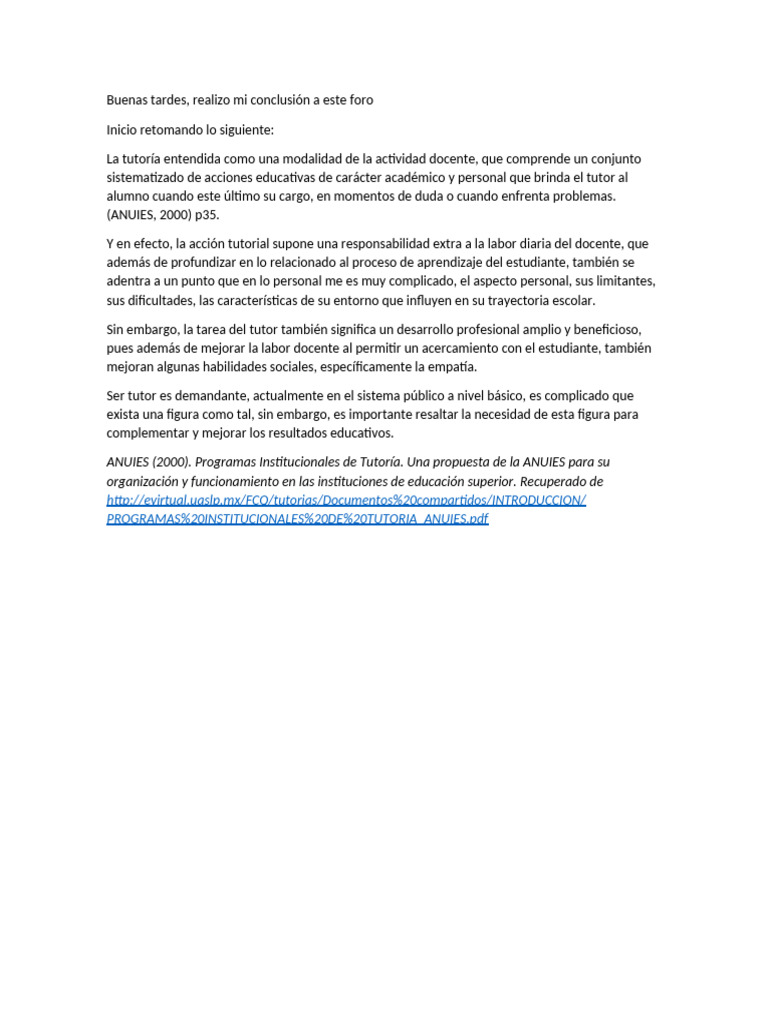 Conclusion Foro - Act.07 | PDF