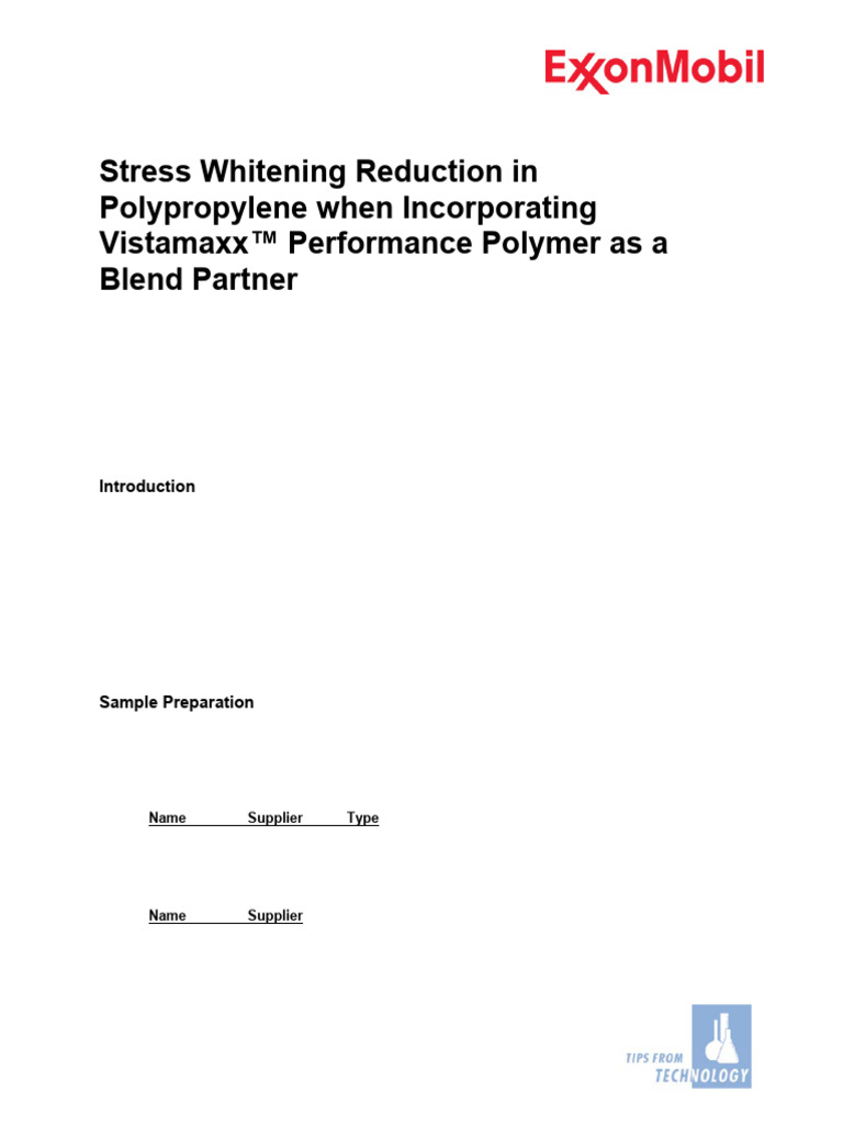 Vistamaxx Stress Whitening Reduction-Đã M Khóa | PDF