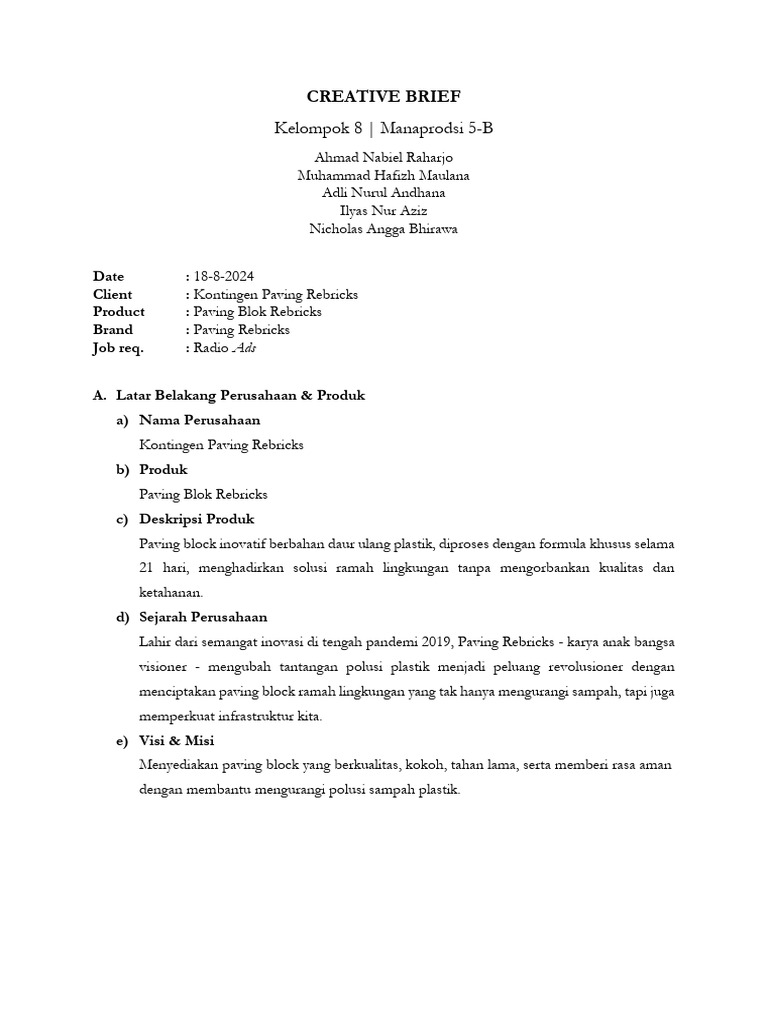 Creative Brief | PDF