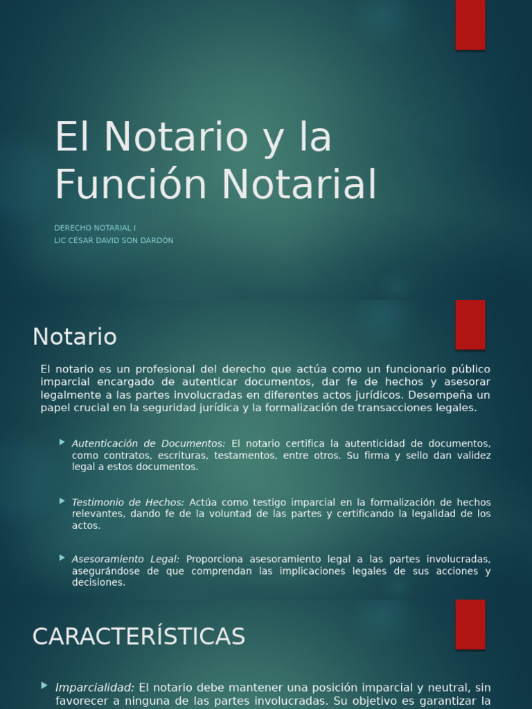 El Notario y La Función Notarial | PDF